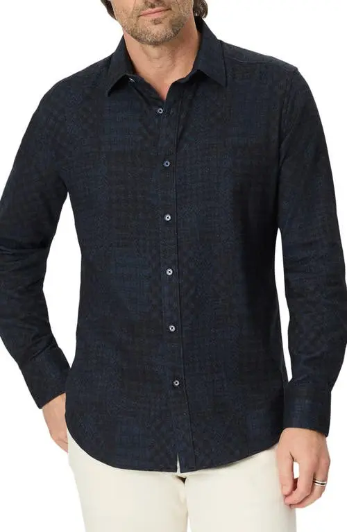 Robert Graham Lawrence Patchwork Print Cotton Herringbone Button-up Shirt