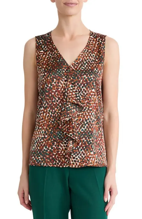 KASPER Cascade Print Sleeveless Top