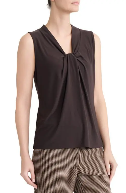 KASPER Knot Front Sleeveless Top