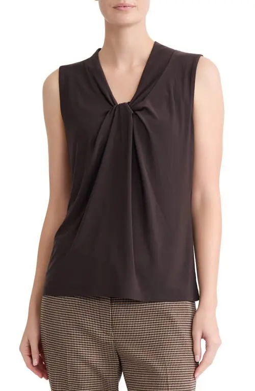 KASPER Knot Front Sleeveless Top