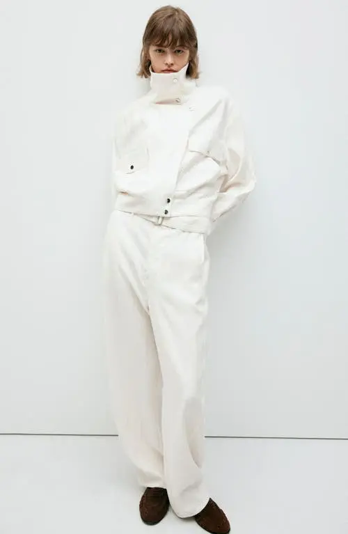 Mango Belted Straight Leg Pants