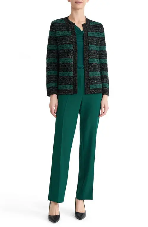 KASPER Metallic Stripe Cardigan