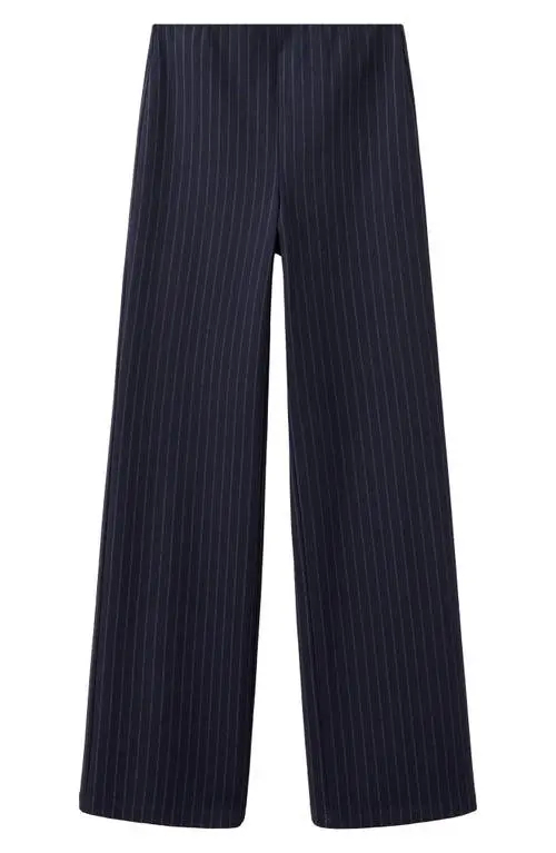 Mango Pinstripe Straight Leg Pants