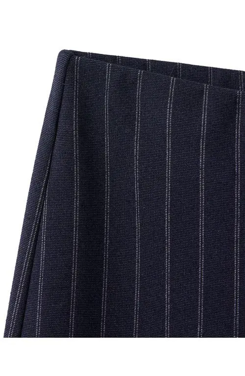 Mango Pinstripe Straight Leg Pants