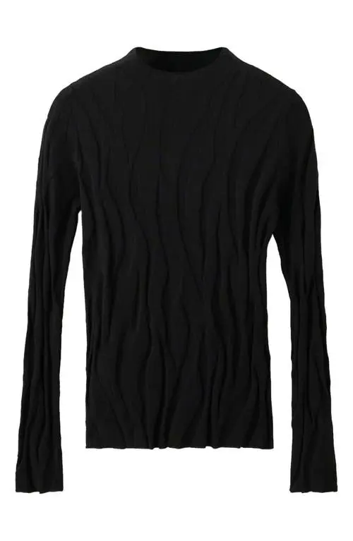 Mango Fitted Mock Neck Sweater