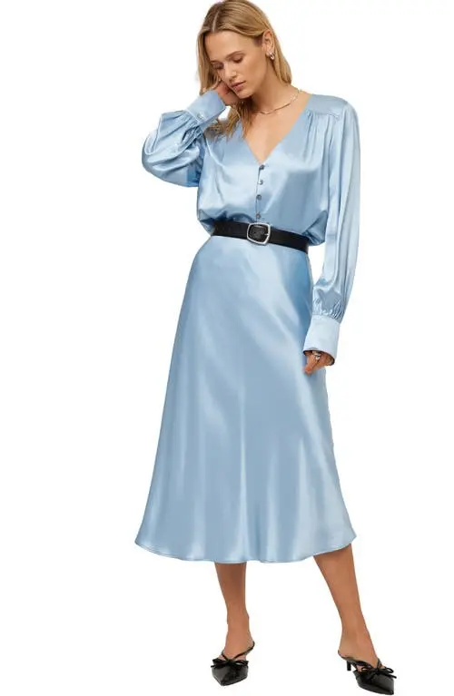 Fifteen Twenty Jackie Shirred Satin Top