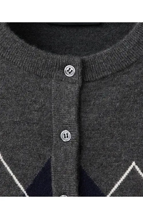 Mango Argyle Cardigan