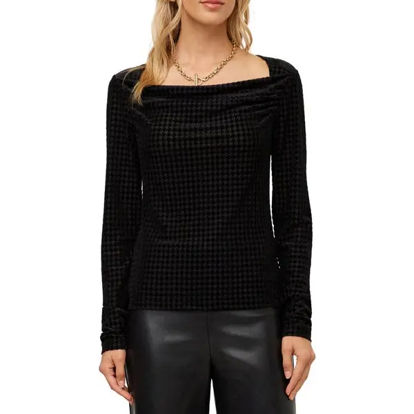 Fifteen Twenty Payton Velvet Burnout Drape Top