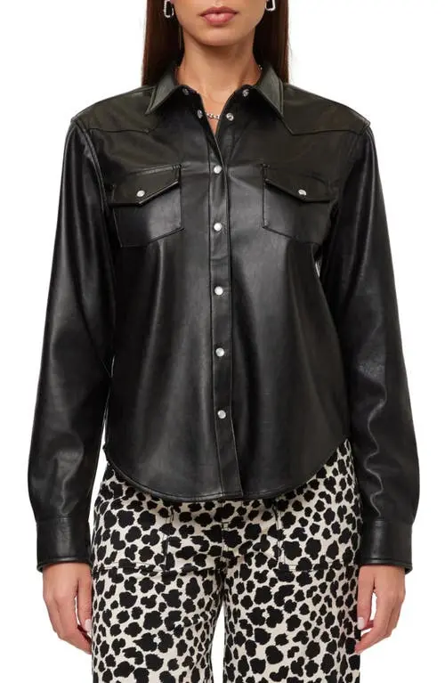 Fifteen Twenty Anna Faux Leather Shirt