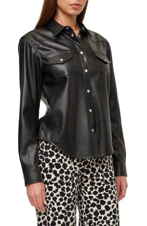 Fifteen Twenty Anna Faux Leather Shirt