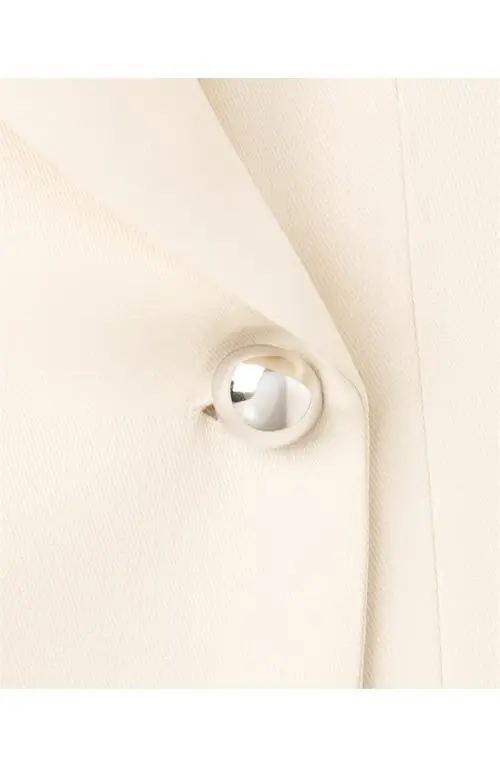 Mango Metallic Button Linen Blend Blazer