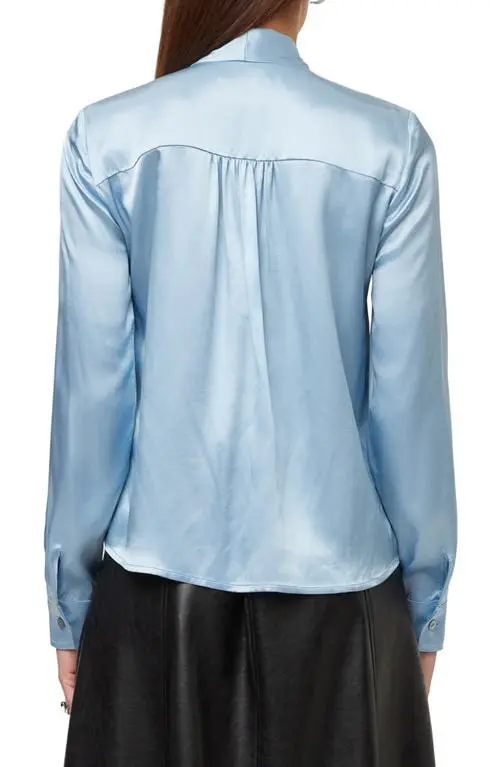Fifteen Twenty Patty Tie Neck Satin Shirt