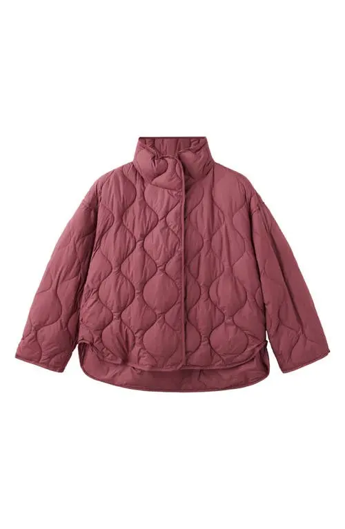 Mango Quilted Anorak With Detachable Scarf