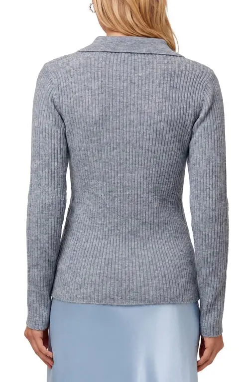 Fifteen Twenty Daphne Collar Rib Sweater - Glacier