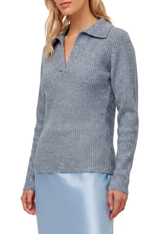 Fifteen Twenty Daphne Collar Rib Sweater - Glacier