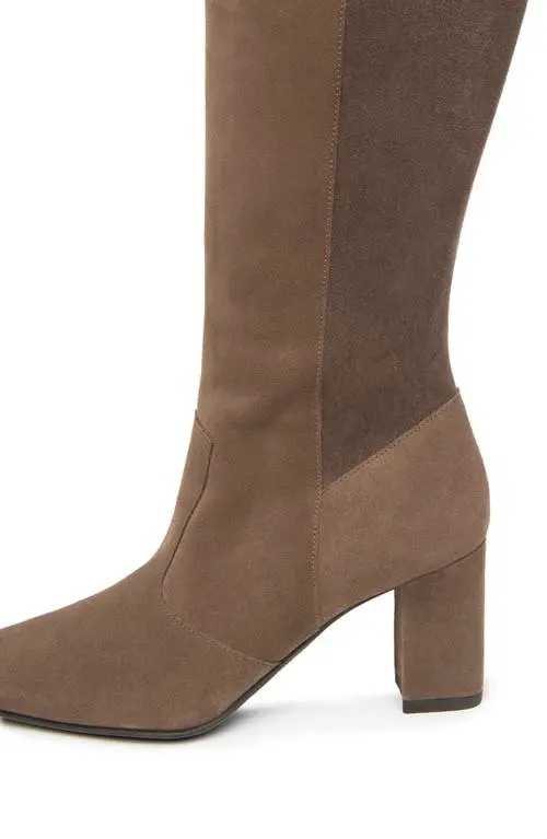 NEROGIARDINI Square Toe Stretch Knee High Boot