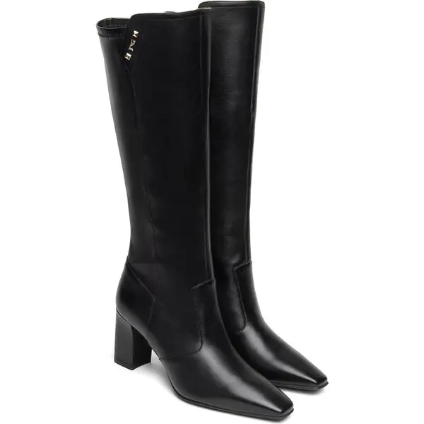 NEROGIARDINI Pointed Toe Stretch Knee High Boot