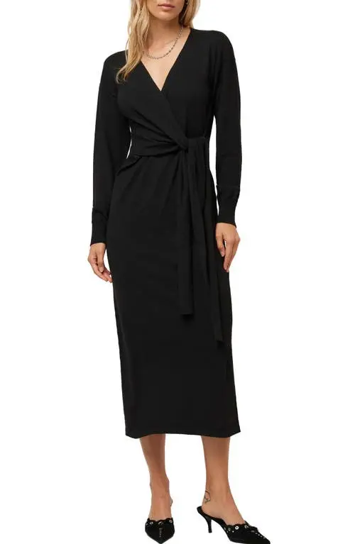 Fifteen Twenty Raya Wrap Midi Sweater Dress