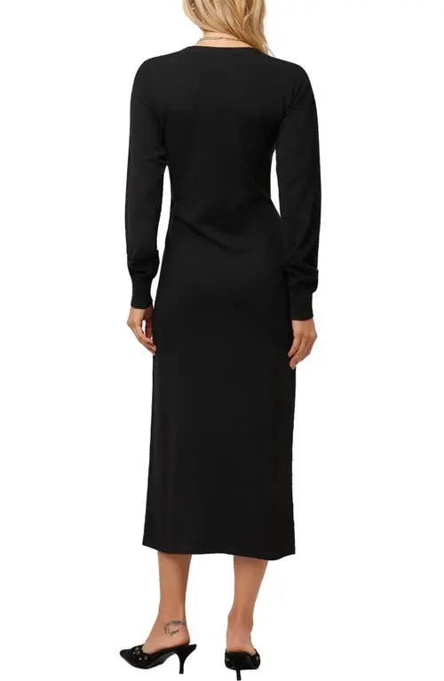 Fifteen Twenty Raya Wrap Midi Sweater Dress