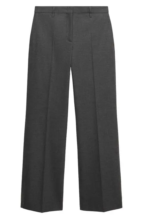 Mango Straight Leg Wool Blend Suit Pants