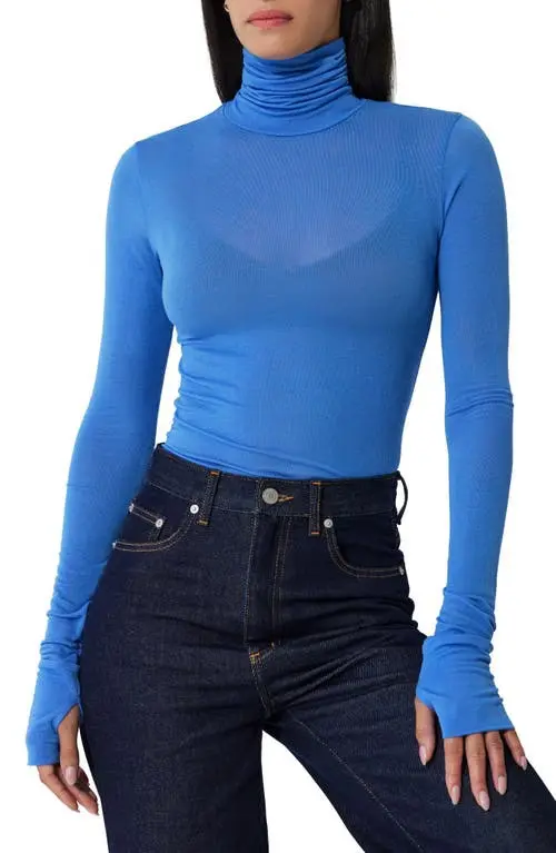 MARCELLA Eloise Sheer Turtleneck Top