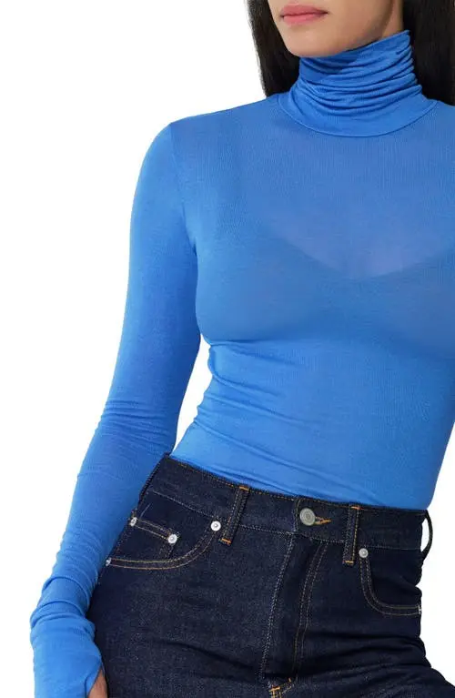 MARCELLA Eloise Sheer Turtleneck Top