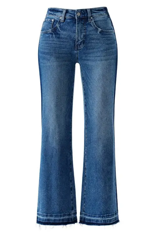 BAYEAS Two-tone Splice Mid Rise Wide Leg Jeans