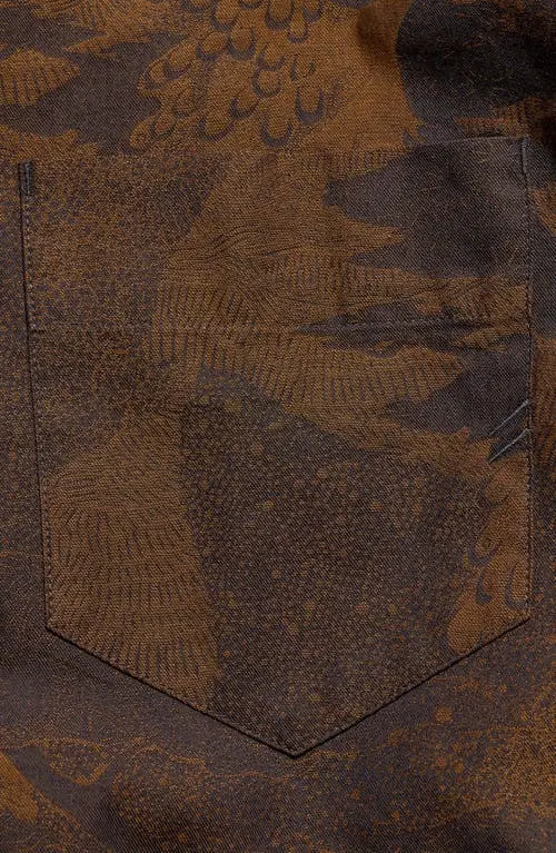 Billy Reid Cypress Archive Peacock Cotton Jacquard Button-up Shirt