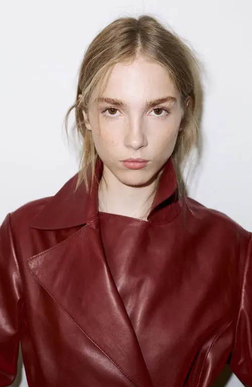 Mango Belted Leather Jacket