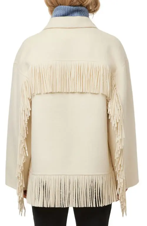 Fifteen Twenty Yara Fringe Wool Blend Jacket