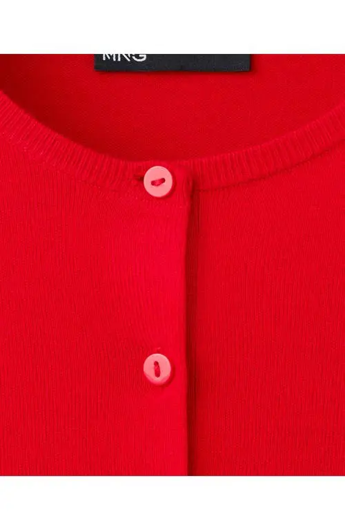 Mango Crewneck Cardigan - Red