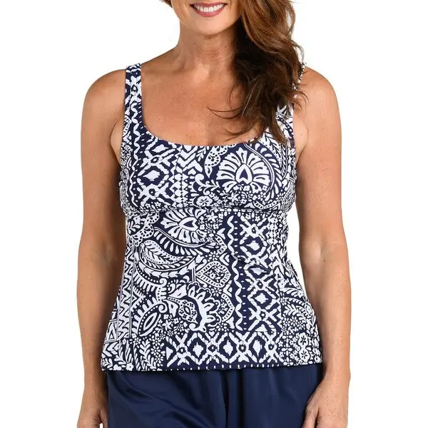 MAXINE OF HOLLYWOOD Bohemia Scoop Neck Tankini