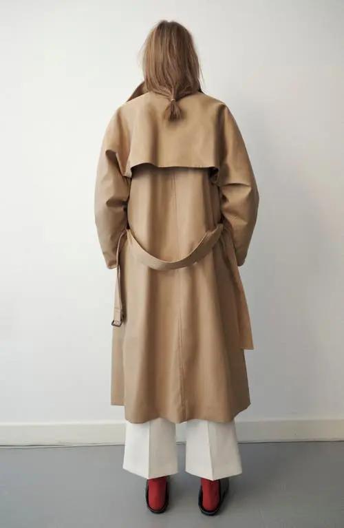 Mango Belted Double Breasted Trench Coat