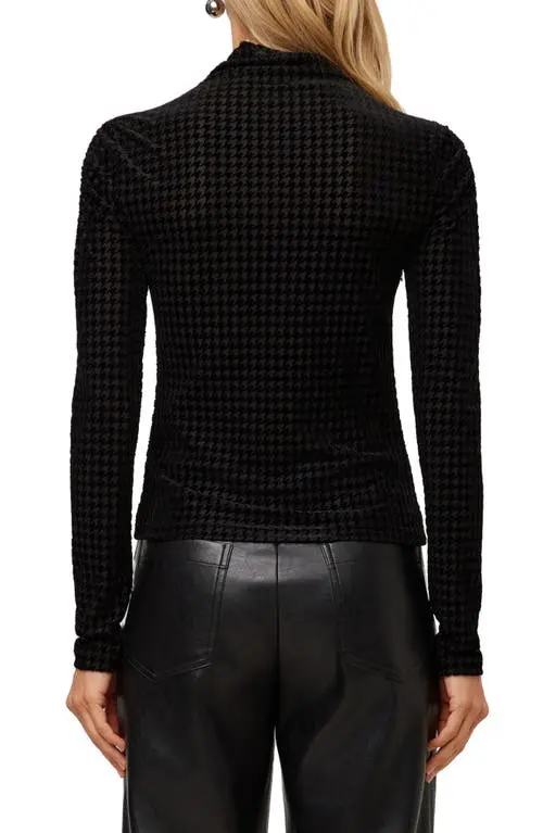 Fifteen Twenty Velvet Burnout Ruched Top