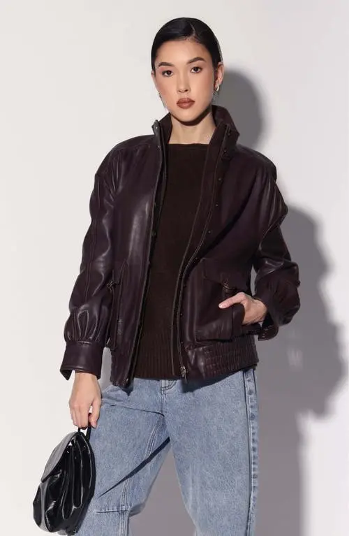 Walter Baker Hadlee Jacket Leather - Plum