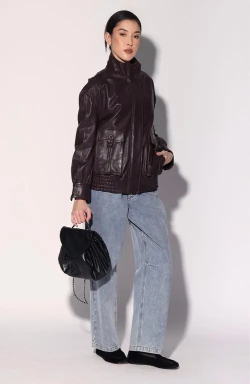 Walter Baker Hadlee Jacket Leather - Plum