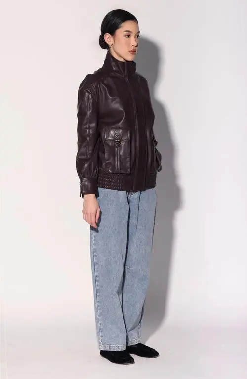 Walter Baker Hadlee Jacket Leather - Plum