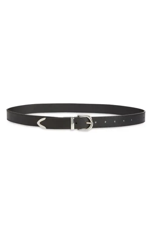 Bp. Faux Leather Belt - Black- Silver