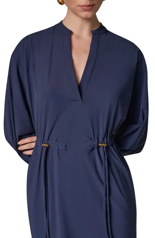 DONNA KARAN WEEKEND Split Neck Shirtdress