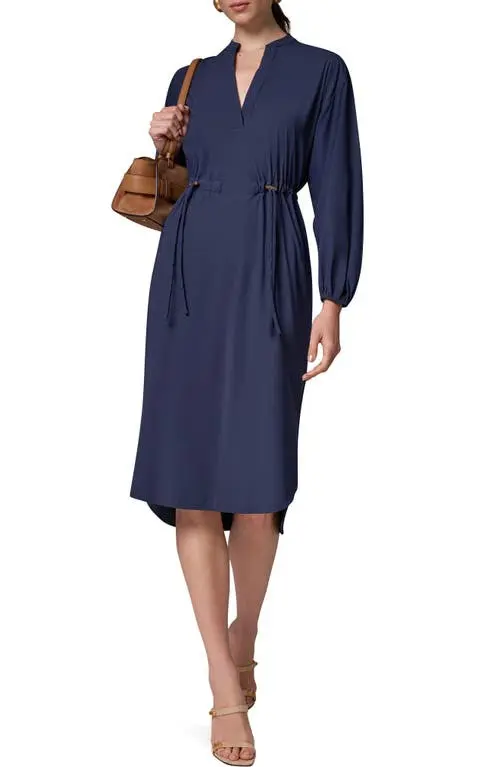 DONNA KARAN WEEKEND Split Neck Shirtdress