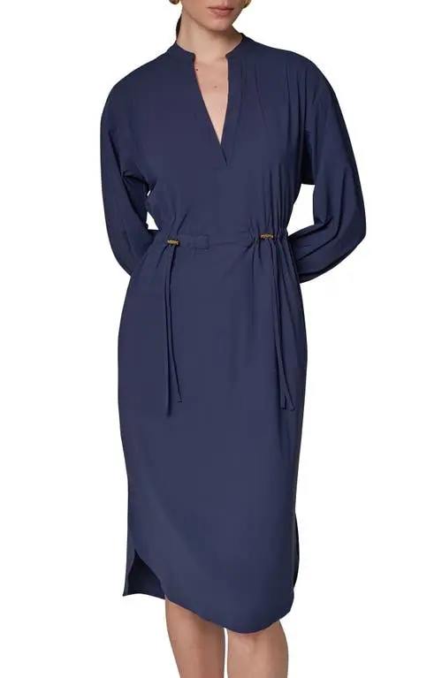 DONNA KARAN WEEKEND Split Neck Shirtdress