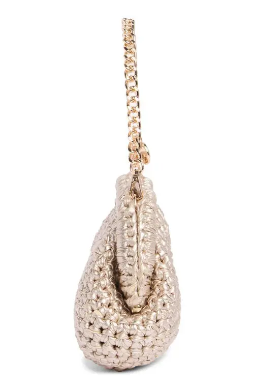 OLGA BERG Taylor Crochet Clutch - Gold
