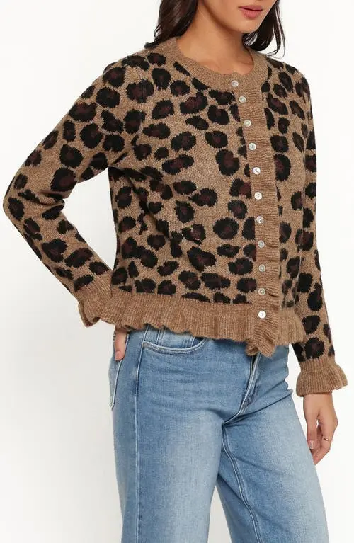 PETAL & PUP Asha Leopard Print Cardigan