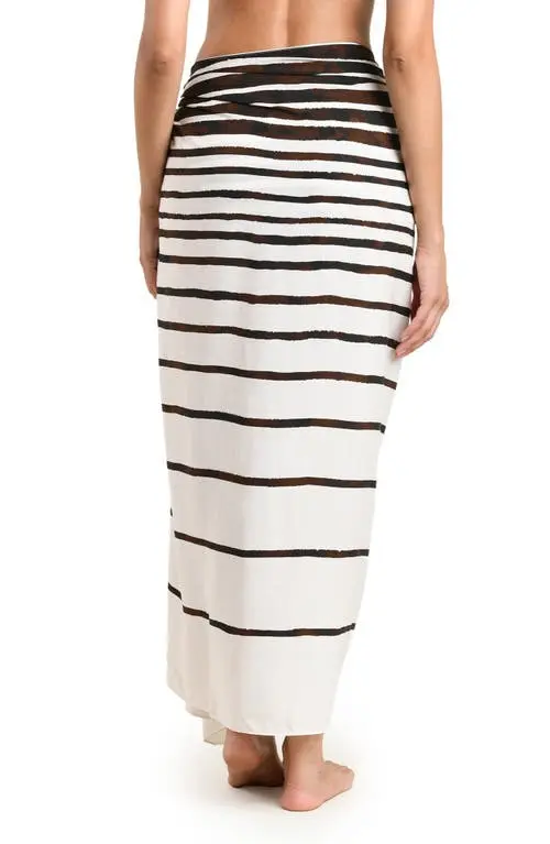La Blanca Driftwood Stripe Cover-up Pareo