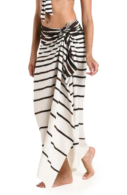 La Blanca Driftwood Stripe Cover-up Pareo