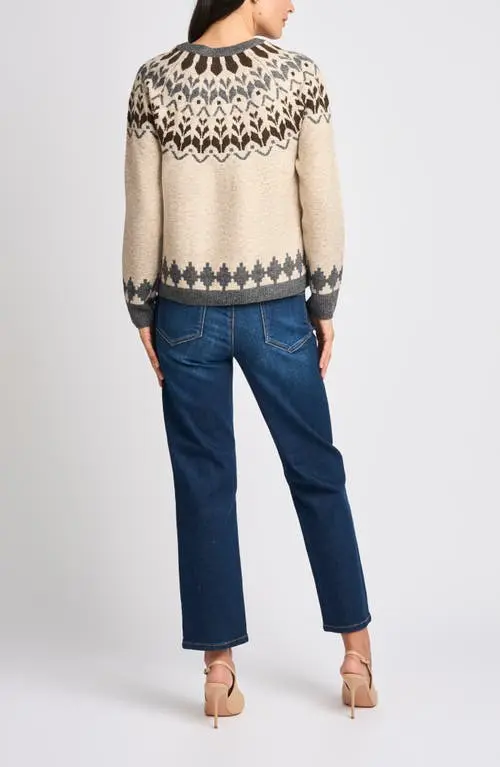 Halogen Fair Isle Crewneck Sweater