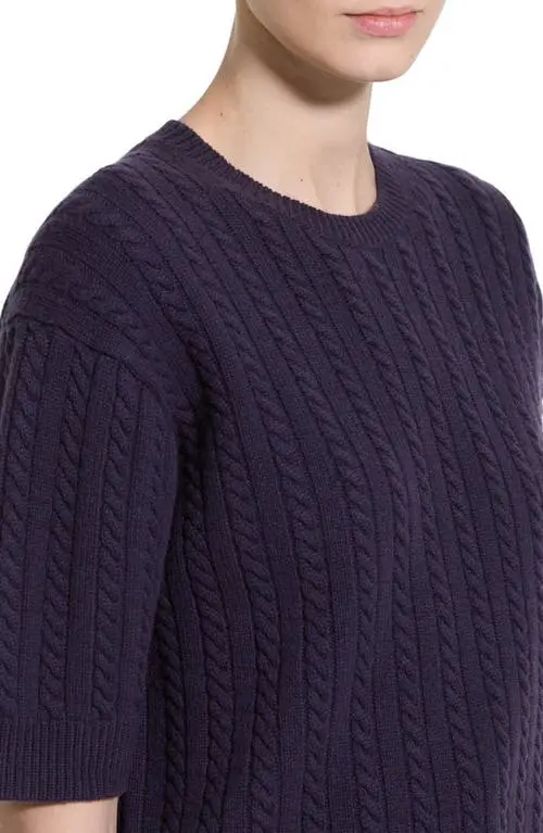Theory Short Sleeve Cashmere Sweater - Nightshade