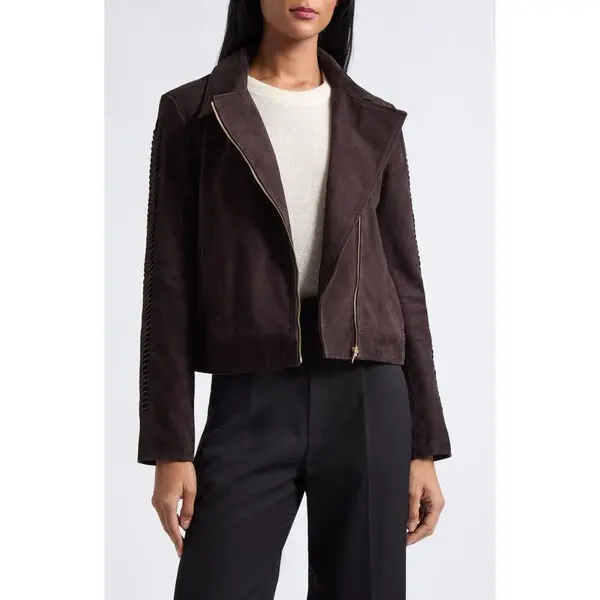 St. John Americana Suede Jacket
