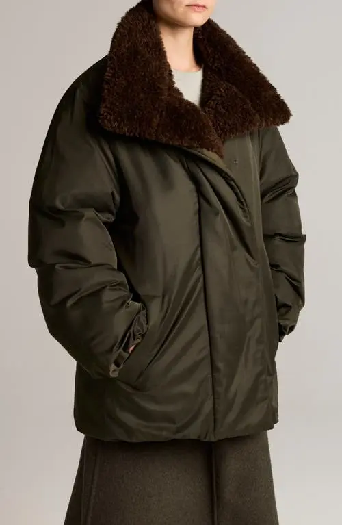 Vince Faux Fur Lined Puffer Coat