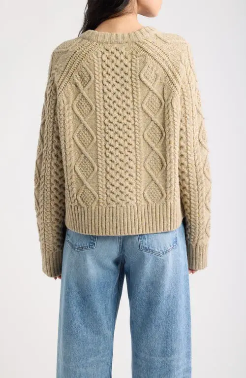 Pendleton Fisherman Cable Knit Wool Blend Sweater